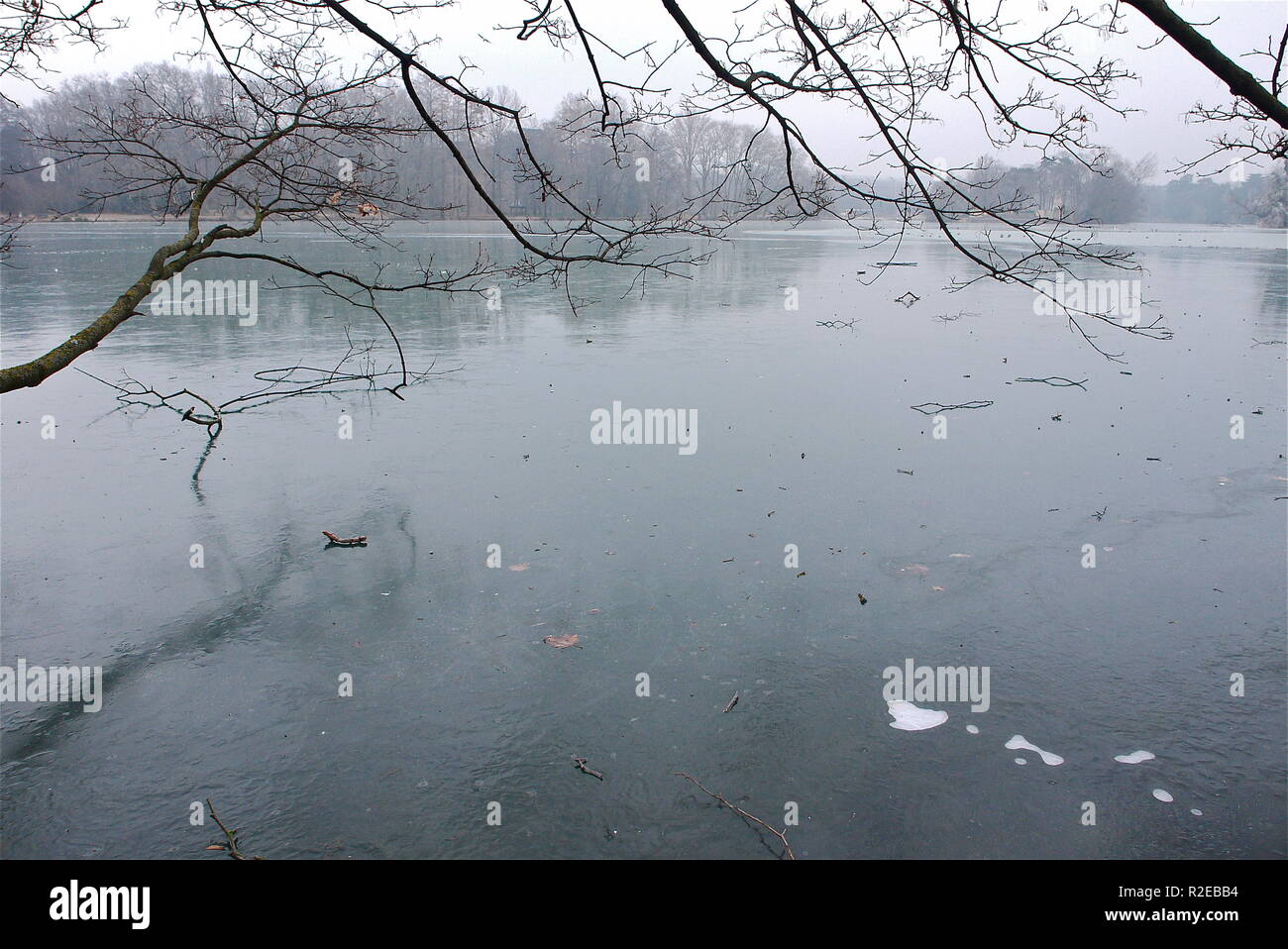 Heavy cold spell hits Lyon, France Stock Photo - Alamy