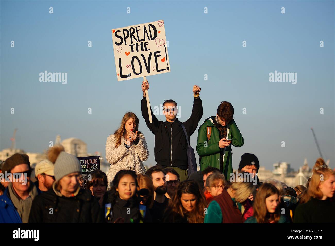 The Extinction Rebellion Campaign group protest on five major bridges ...