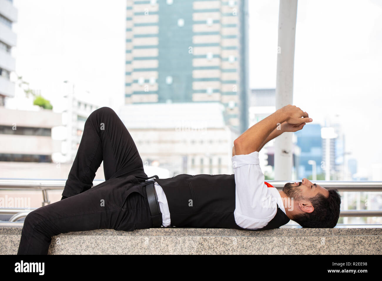 Male model lay down hi-res stock photography and images - Alamy