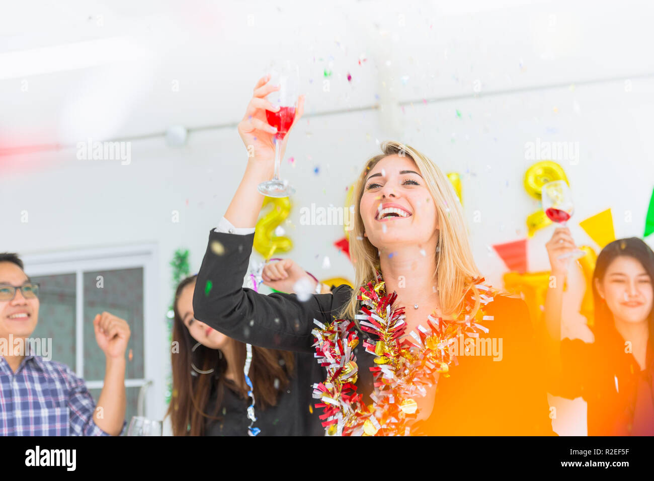 Drunk women office party hi-res stock photography and images - Alamy