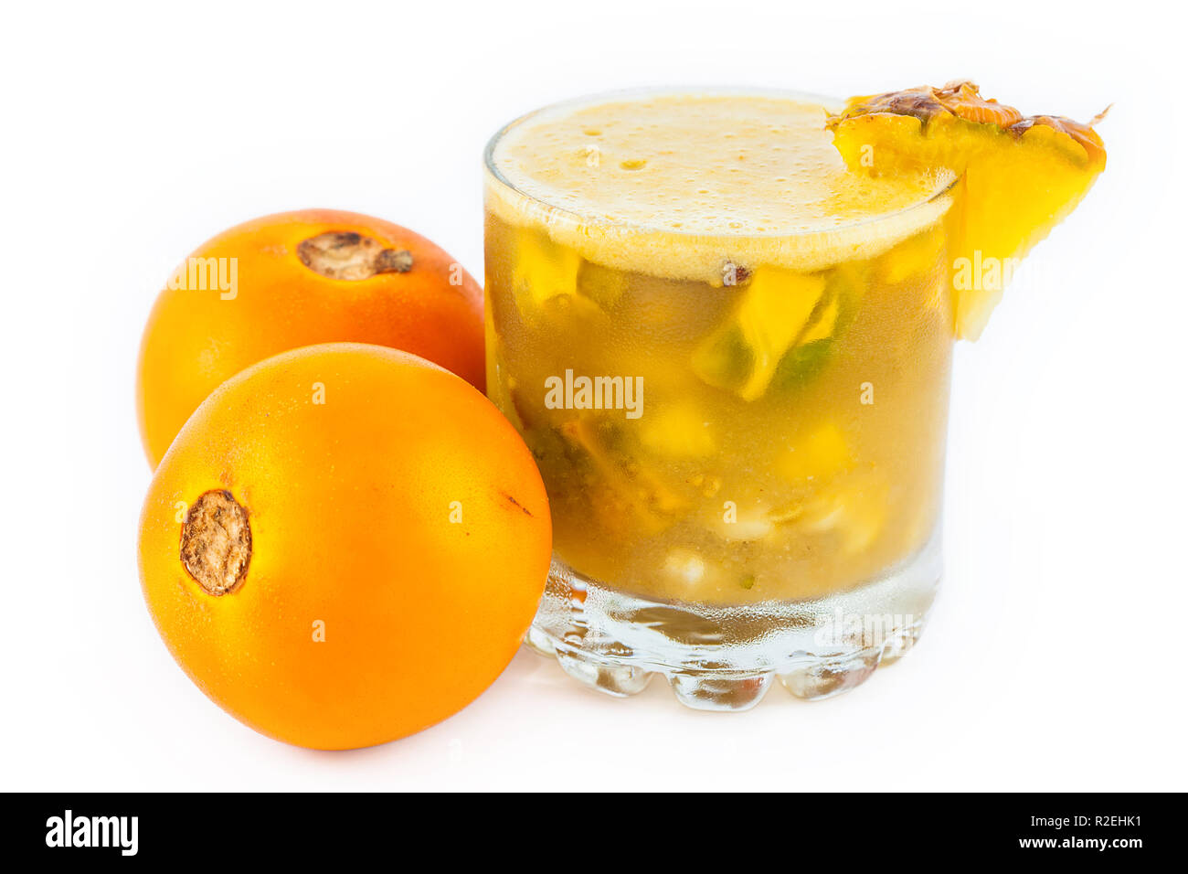 Traditional Colombian beverage from the region of Valle del Cauca made ...