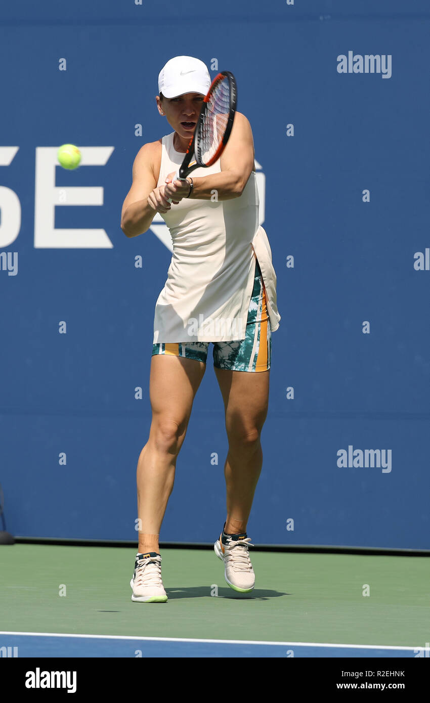 Grand Slam Champion Simona Halep of Romania in action during her 2018 ...