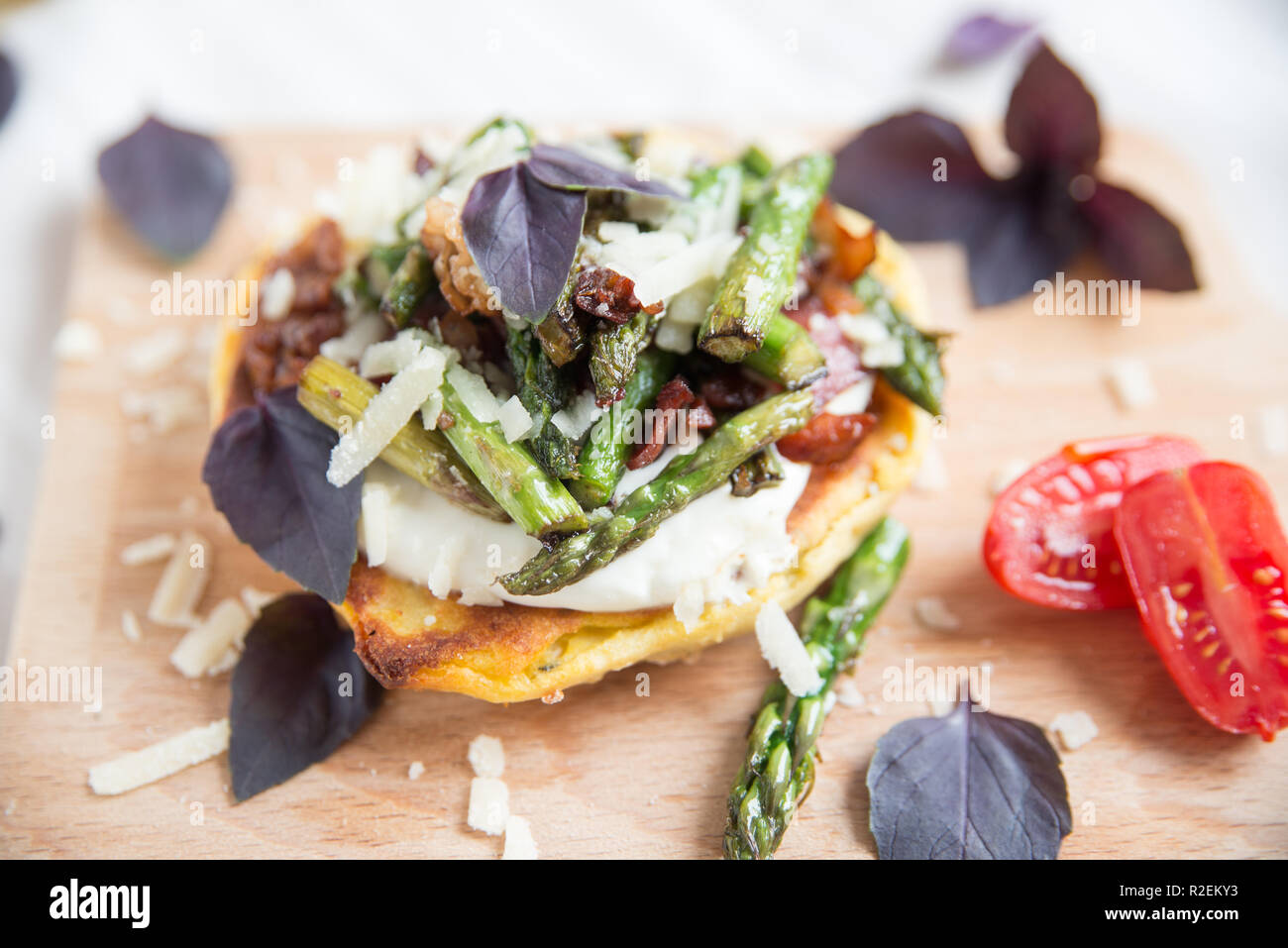 Healthy Asparagus Burger Stock Photo - Alamy