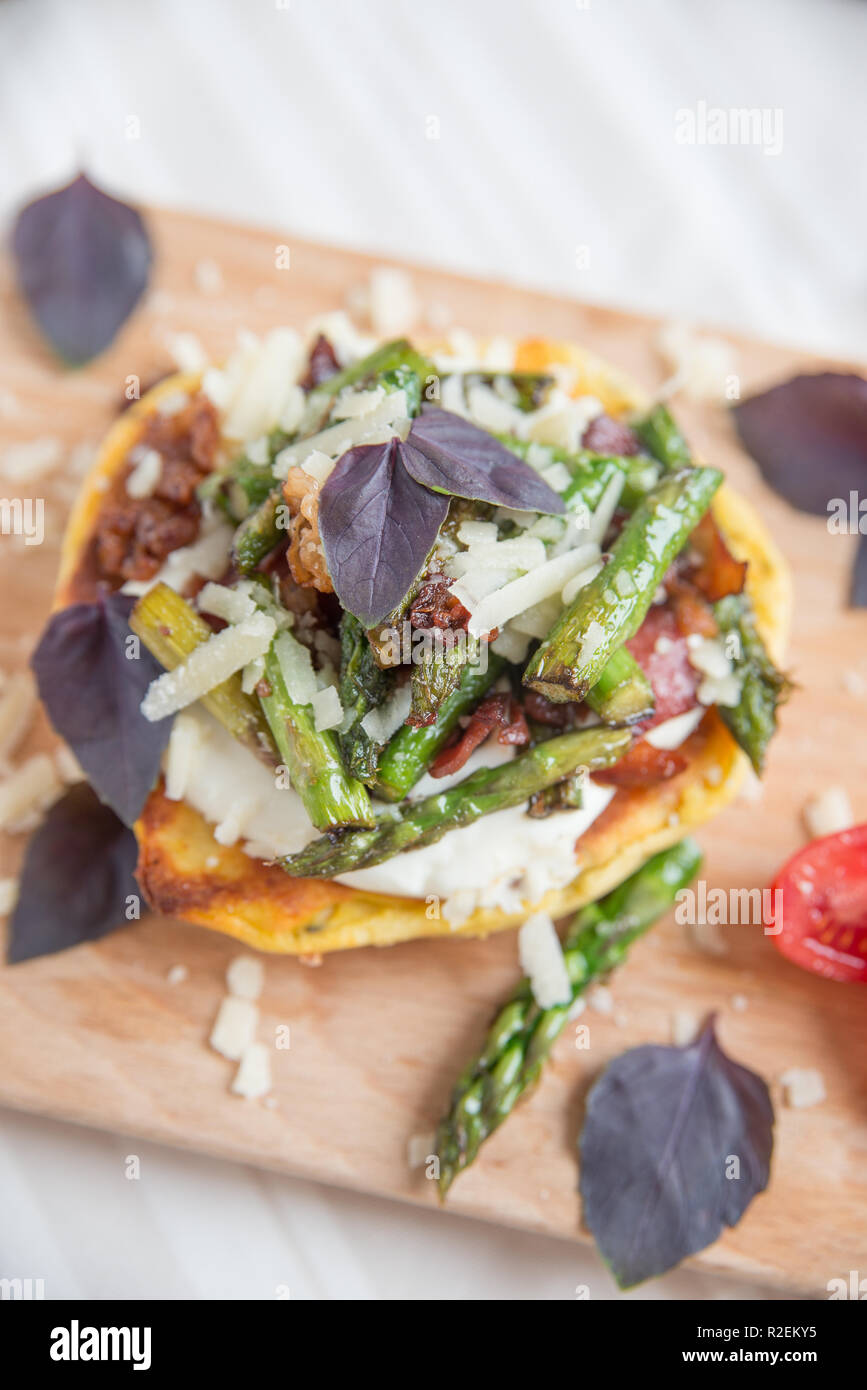 Healthy Asparagus Burger Stock Photo - Alamy