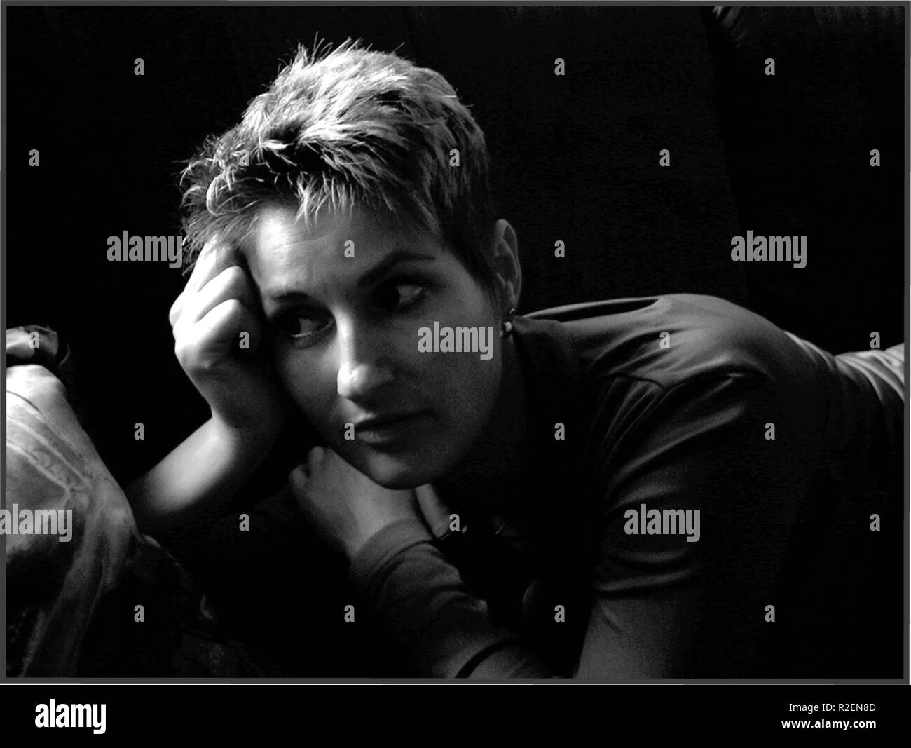 Daydream woman Black and White Stock Photos & Images - Alamy