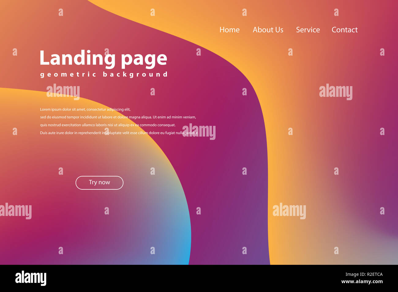 Landing page banner template hi-res stock photography and images - Alamy