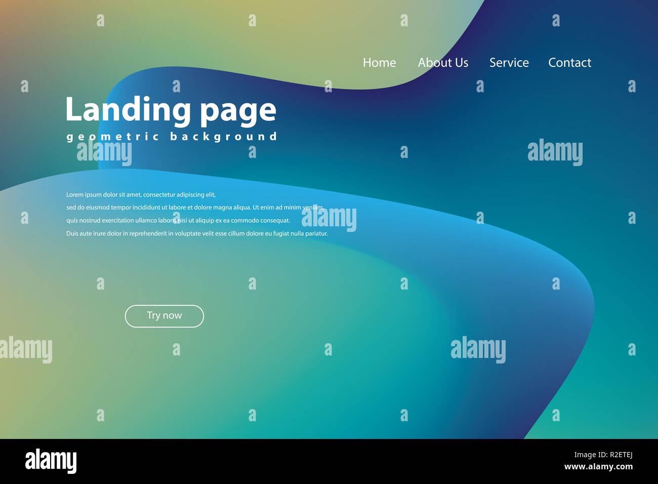 Vector landing page design hi-res stock photography and images - Alamy