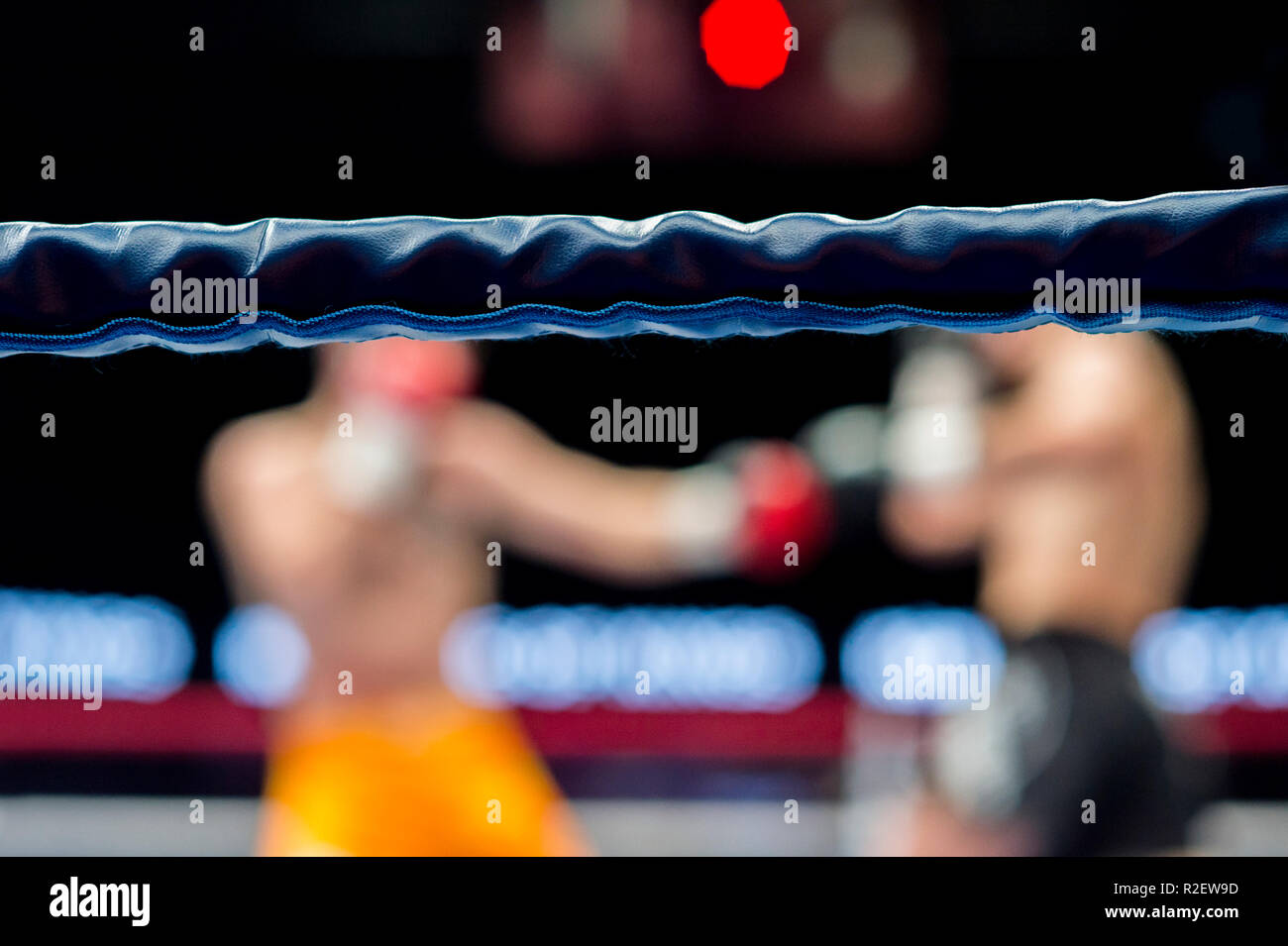 Boxing competition, details of the fight ring Stock Photo - Alamy