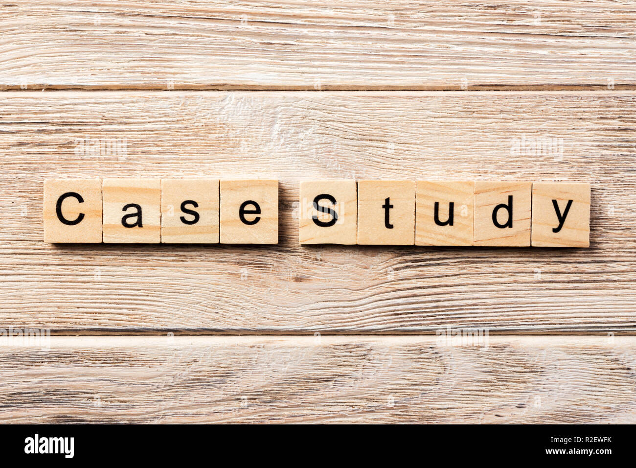 case study word written on wood block. case study text on table ...