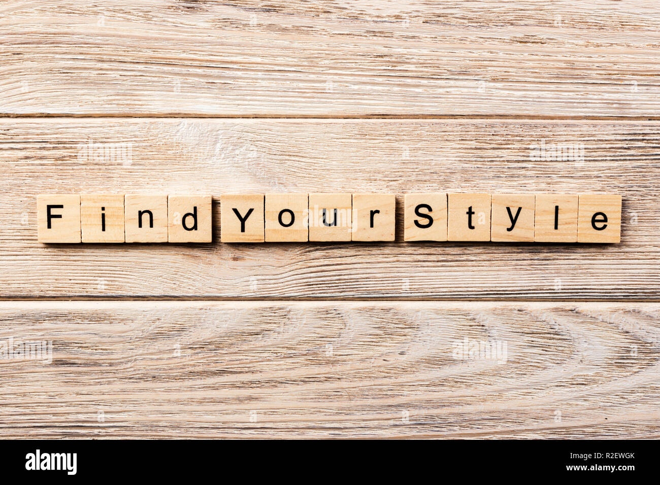 find your style word written on wood block. find your style text on ...