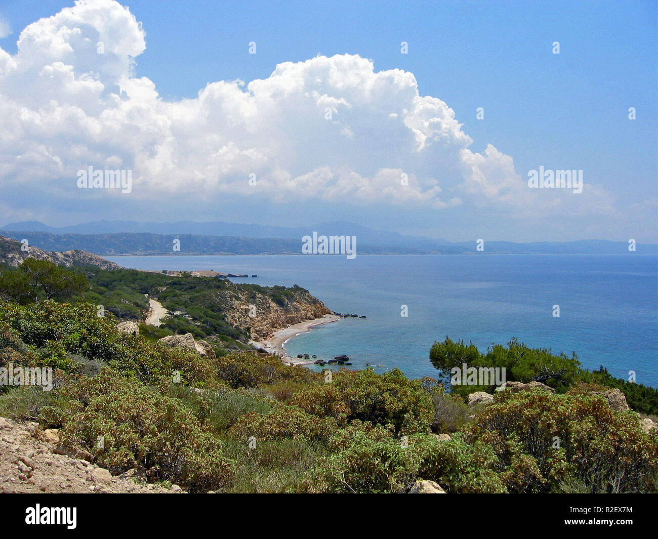 Monolithos rhodes beach hi-res stock photography and images - Alamy