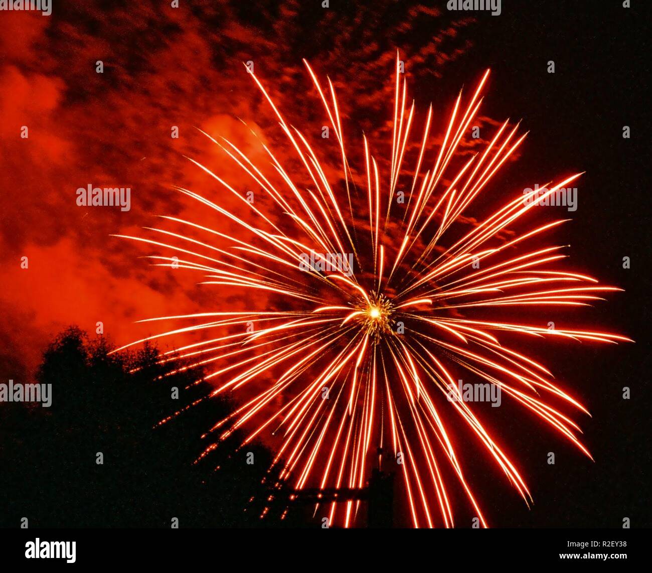fireworks in weather Stock Photo - Alamy