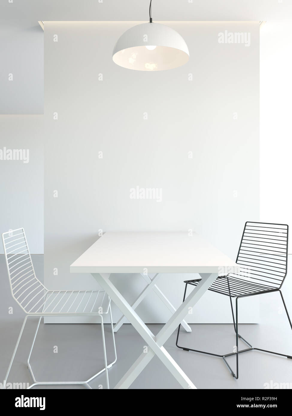 3d interior white model hi-res stock photography and images - Alamy