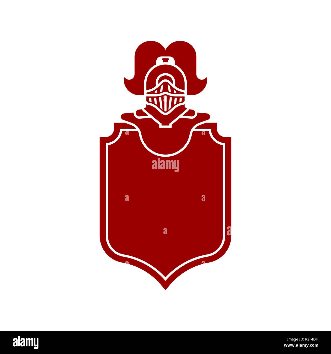 Knight Helmet Heraldic Shield Template Heraldry Design Element Coat