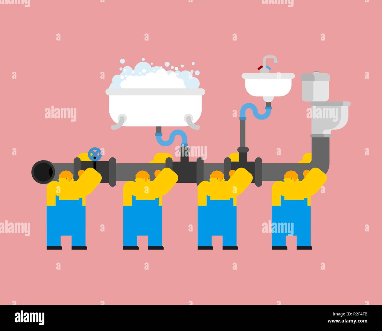 Sewage workers Stock Vector Images - Alamy