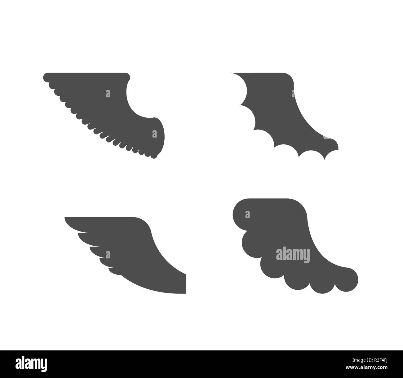 Wings Heraldic set for coat of arms. Heraldry design element Stock ...