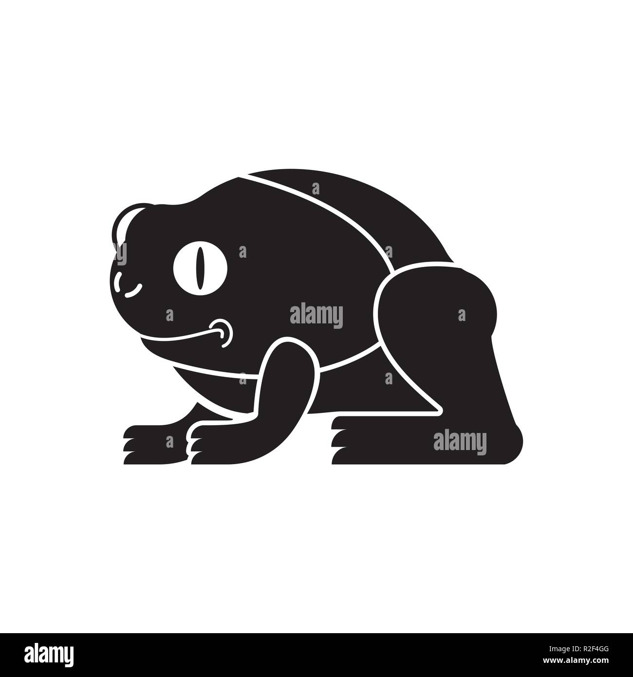 Cut of meat Frog. Anuran silhouette scheme lines of different parts ...