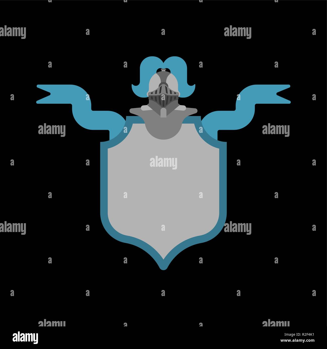 Knight Helmet Heraldic Shield. Template heraldry design element. Coat ...