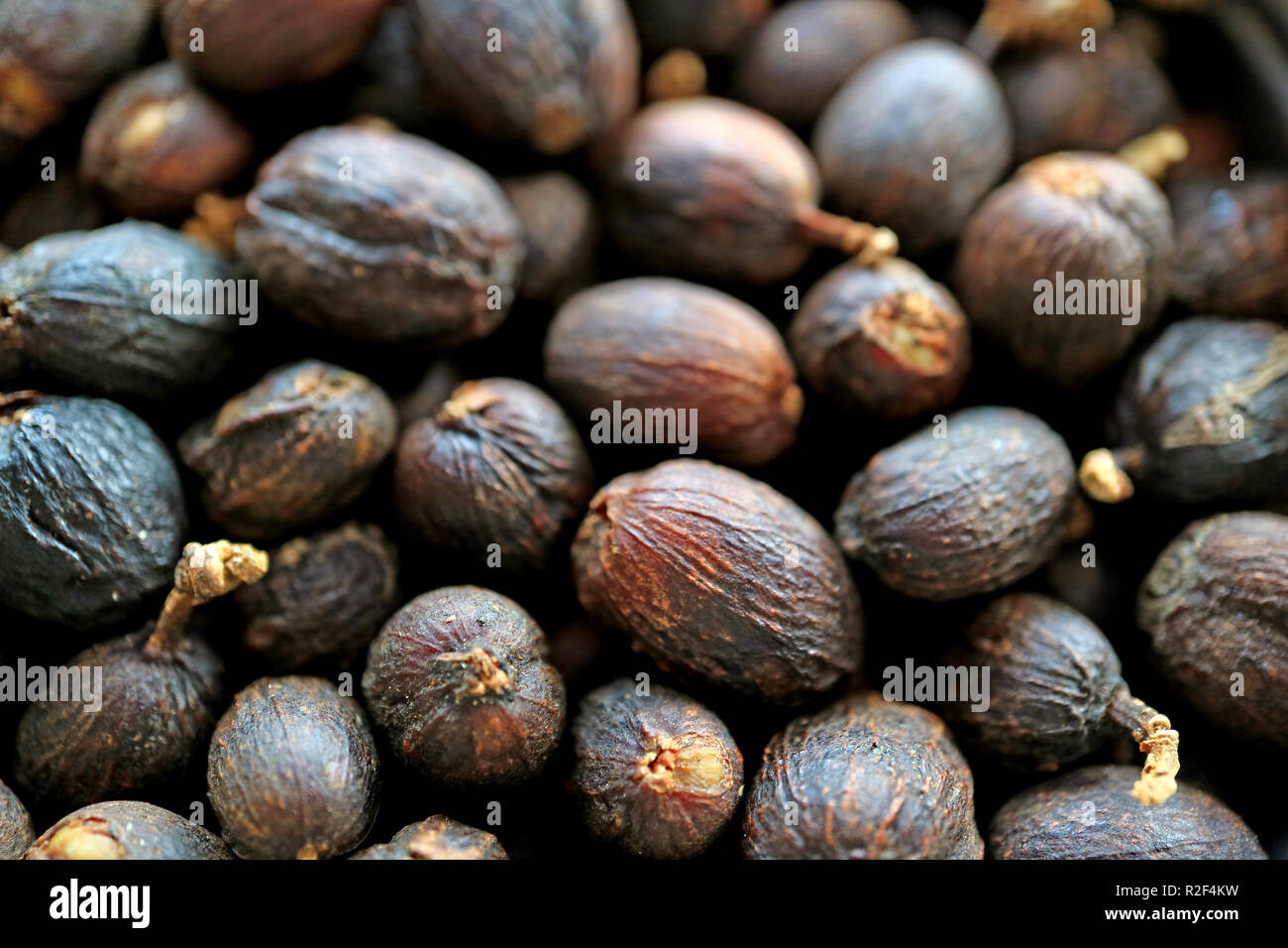 Closed up pile of dried whole coffee cherries, Texture Background Stock ...