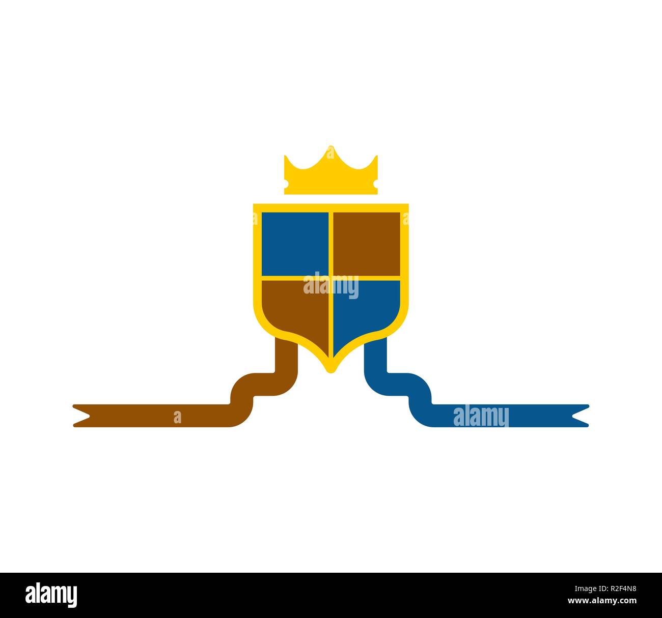 Crown Heraldic Shield. Template heraldry design element. Coat of arms ...