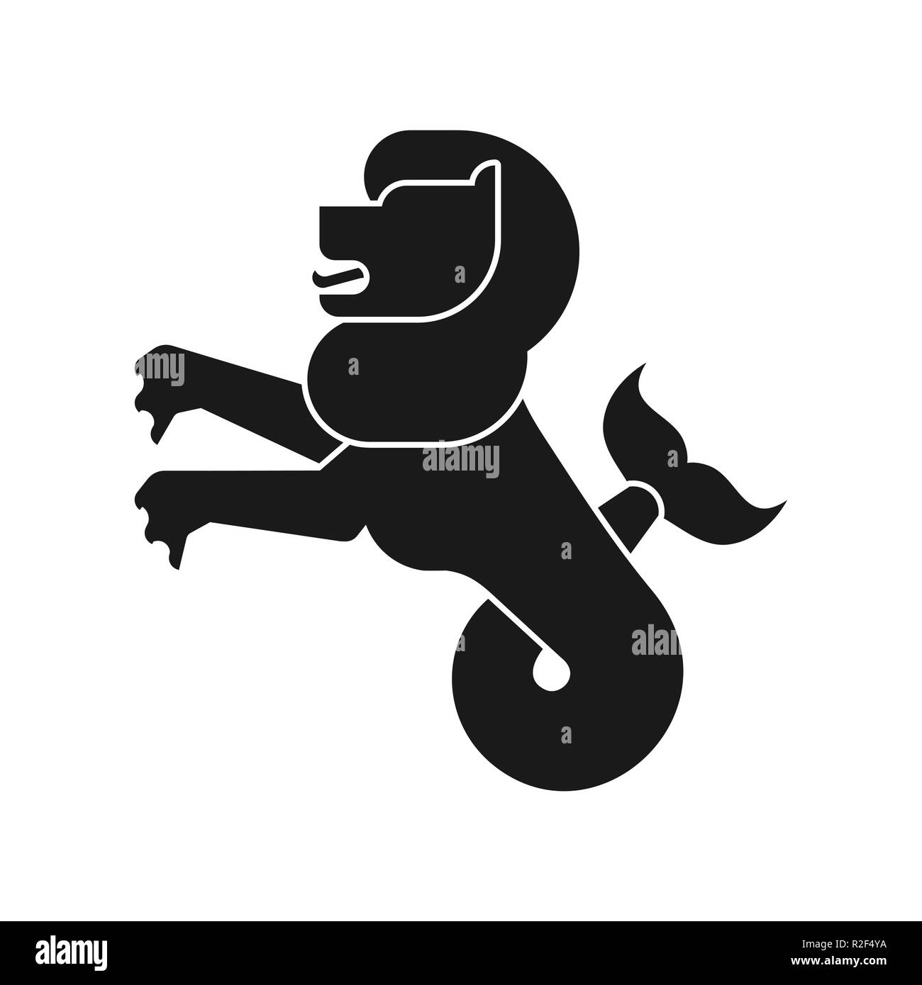 Rampant Lion Drawing High Resolution Stock Photography and Images - Alamy