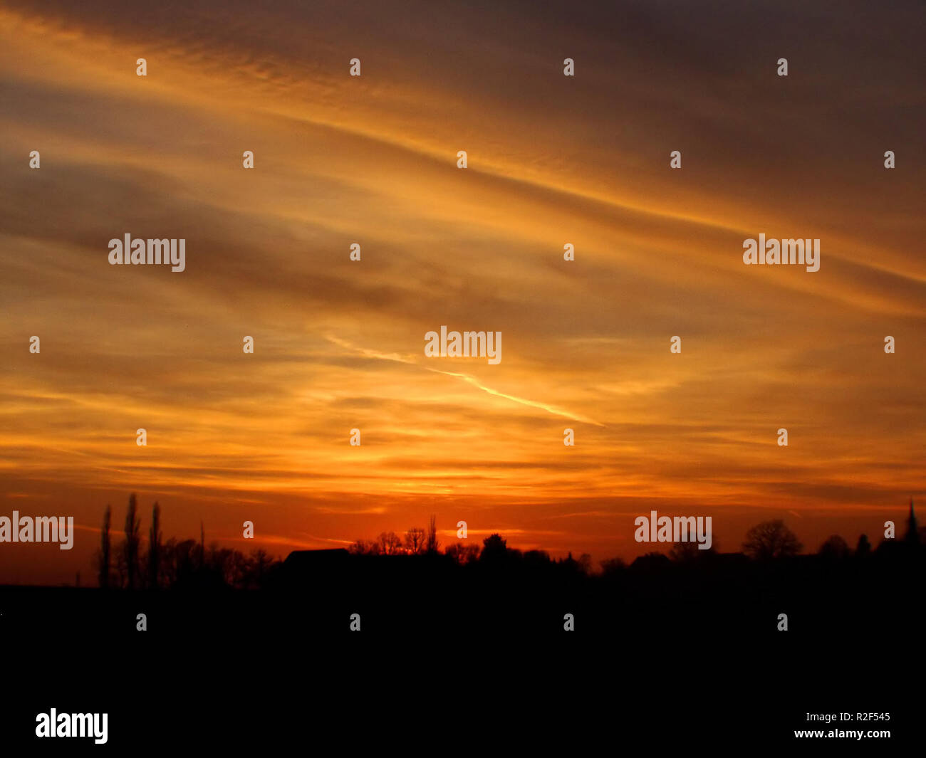 behind the village Stock Photo - Alamy