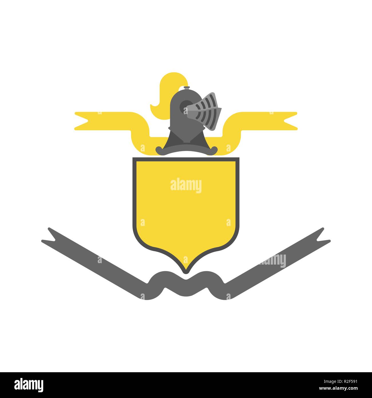 Knight Helmet Heraldic Shield. Template heraldry design element. Coat ...
