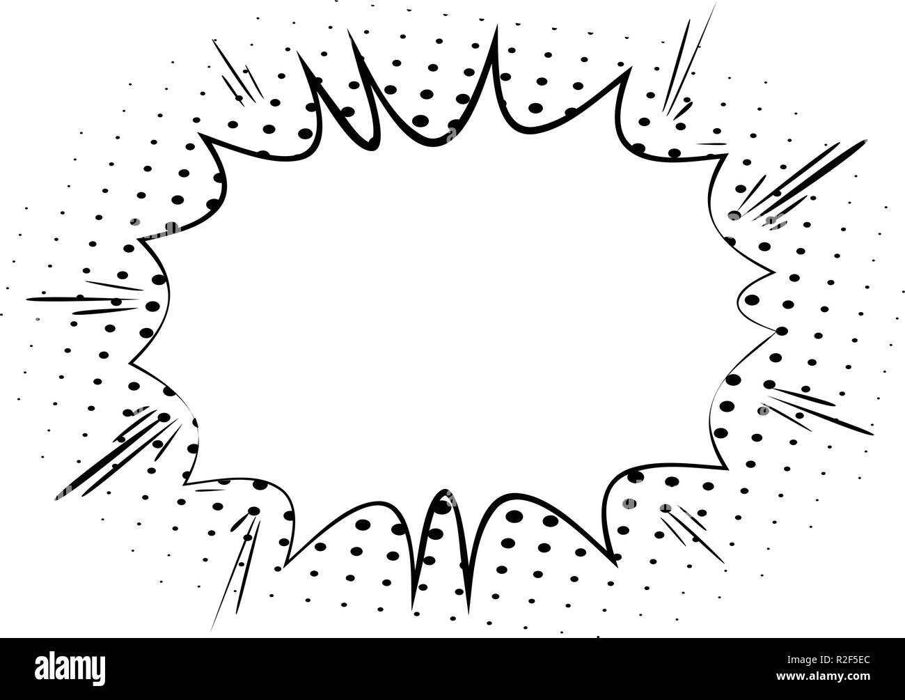 Vector comic book explosion, blank bubble. Comic style cartoon ...