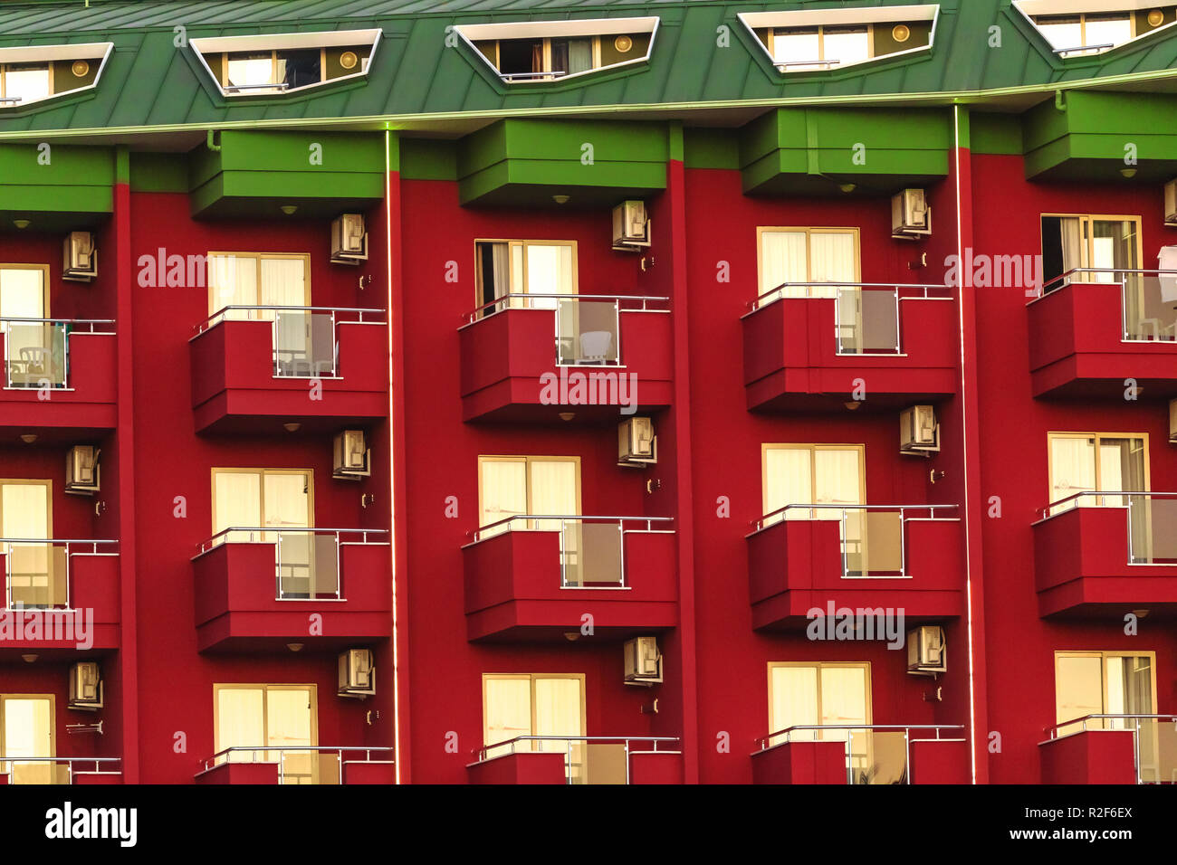 modern red hotel Stock Photo - Alamy