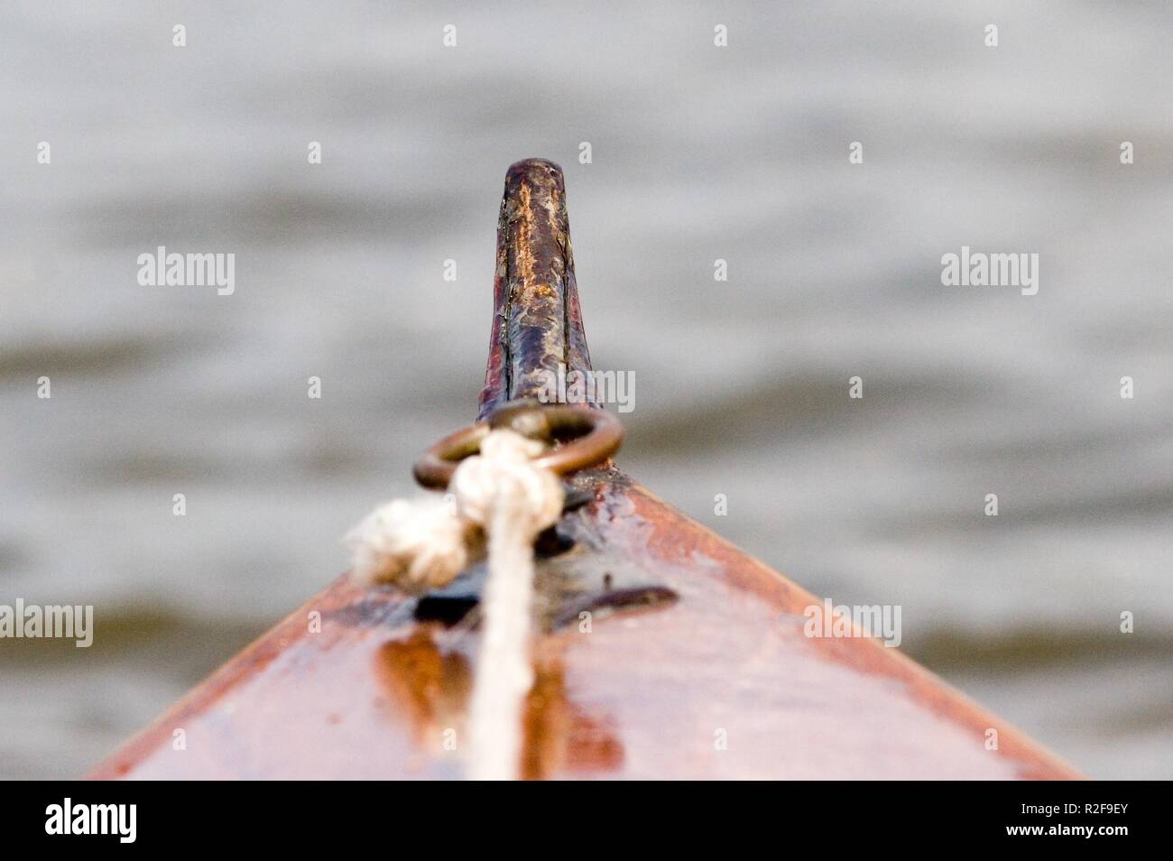 bow of an old paddle boat Stock Photo - Alamy