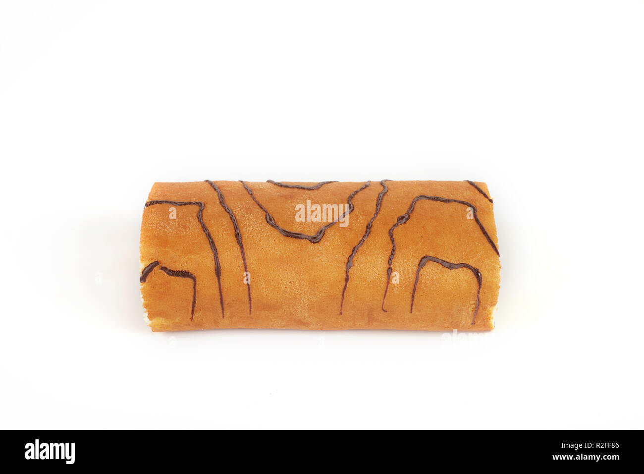 biscuit swiss roll isolated on white background Stock Photo - Alamy
