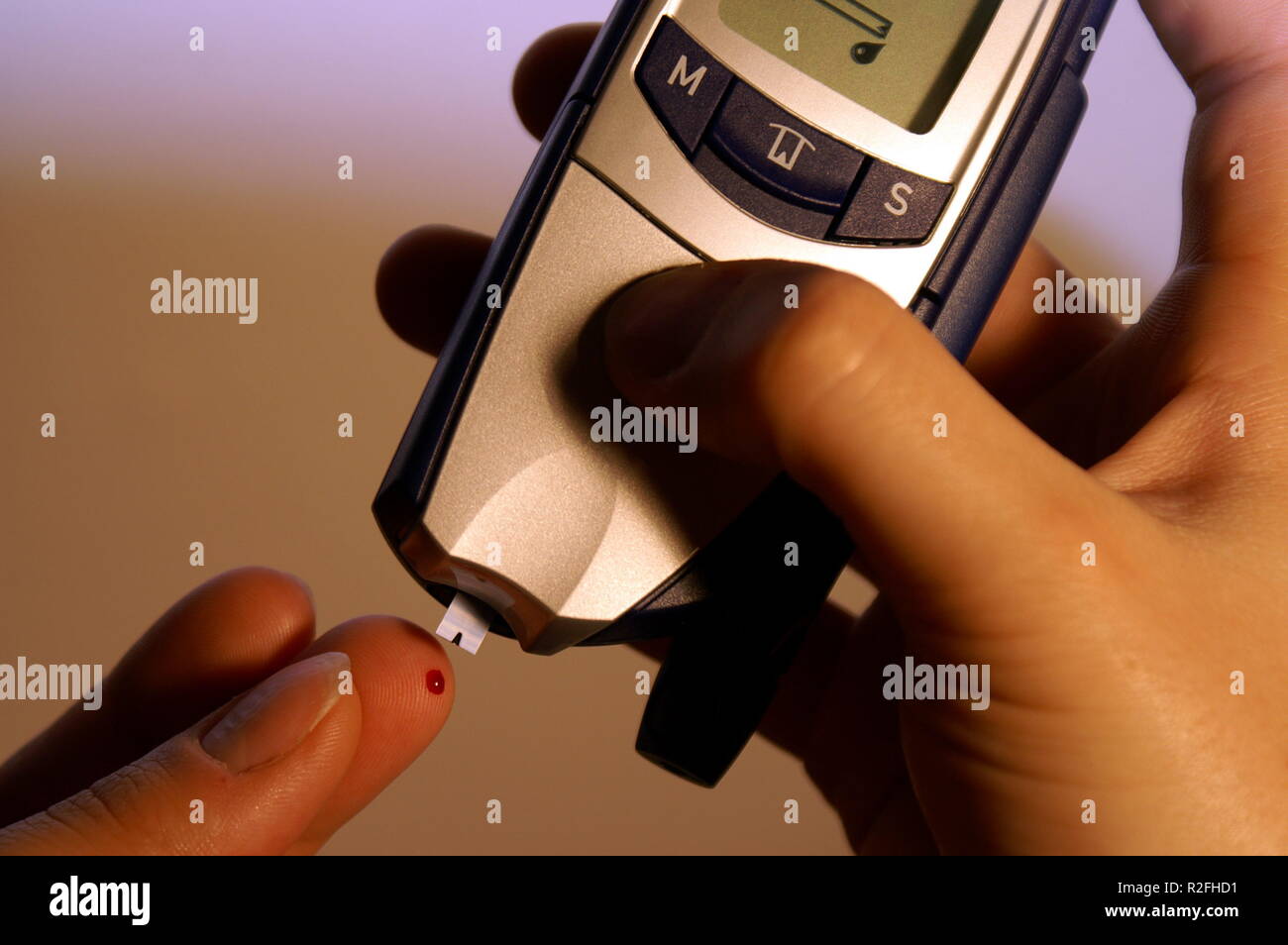 when blood glucose test Stock Photo - Alamy