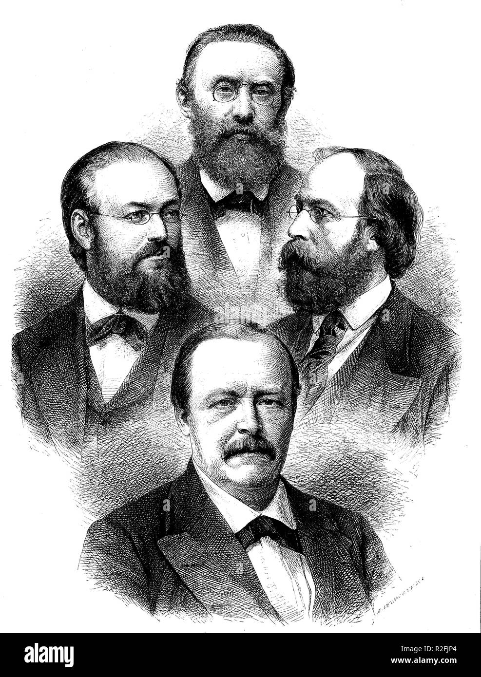 Digital improved reproduction, the leaders of the german Liberal Union ...