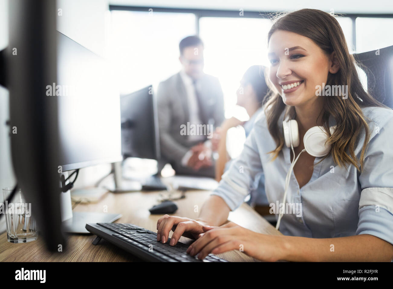 Successful business group of people at work in office Stock Photo - Alamy