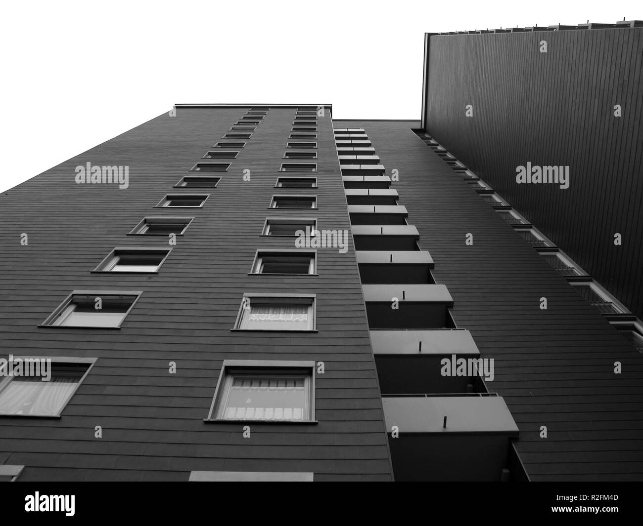 Monotonous residential buildings Black and White Stock Photos & Images ...