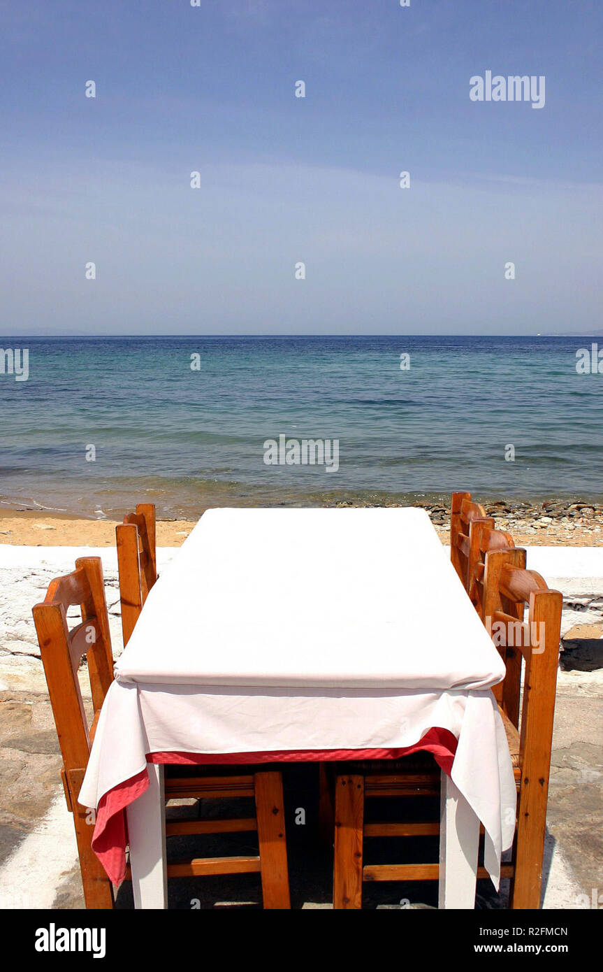 table and sea Stock Photo - Alamy