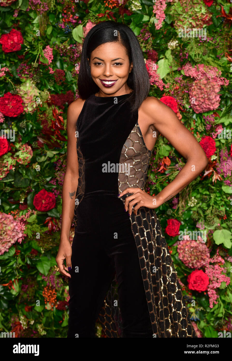 Adrienne Warren attending the Evening Standard Theatre Awards 2018 at ...