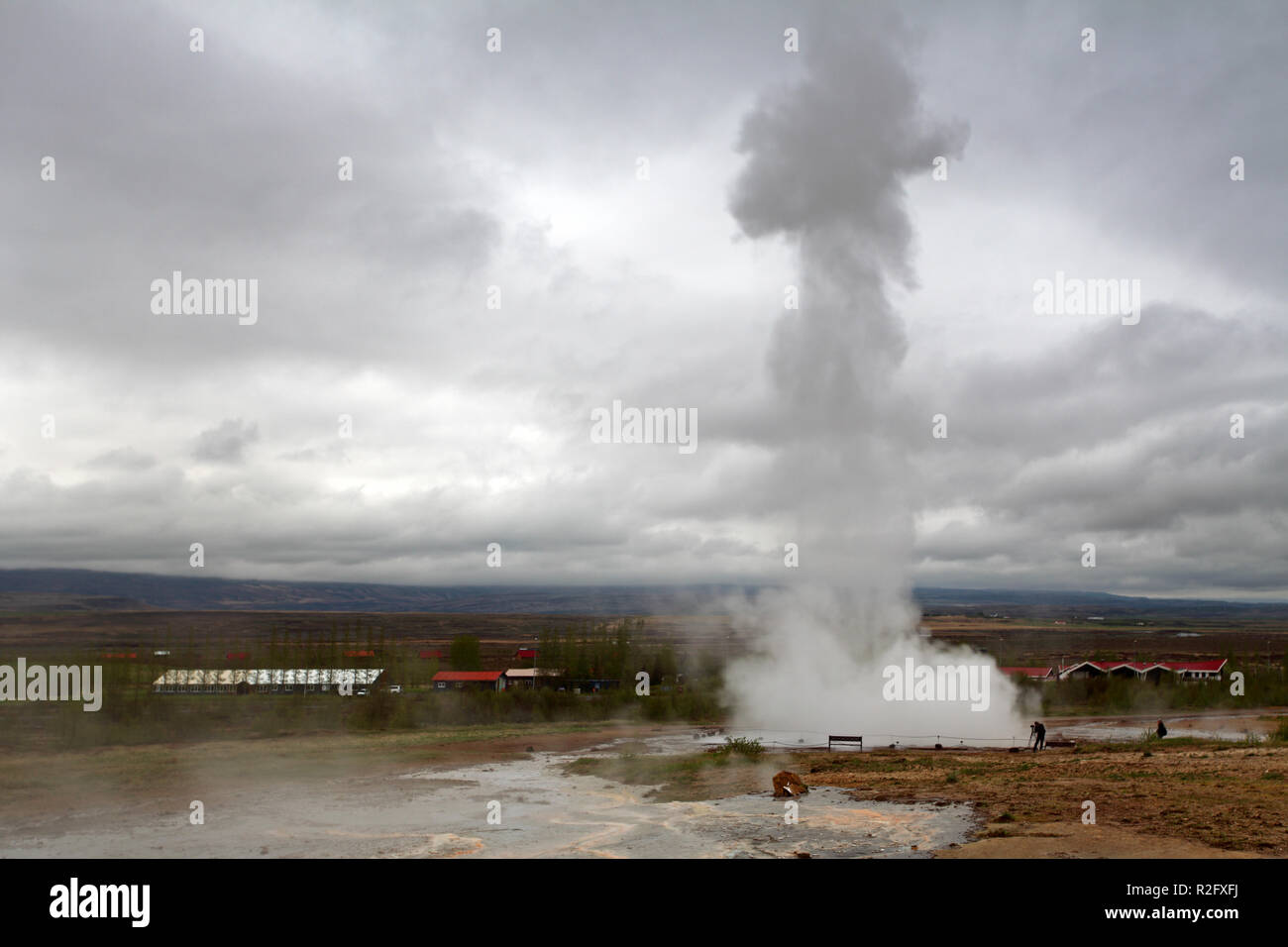 Famous Geyser eruption, Iceland Stock Photo - Alamy