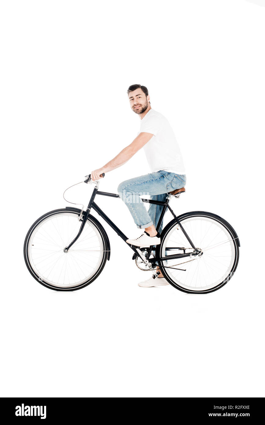 Adult riding bicycle hi-res stock photography and images - Alamy