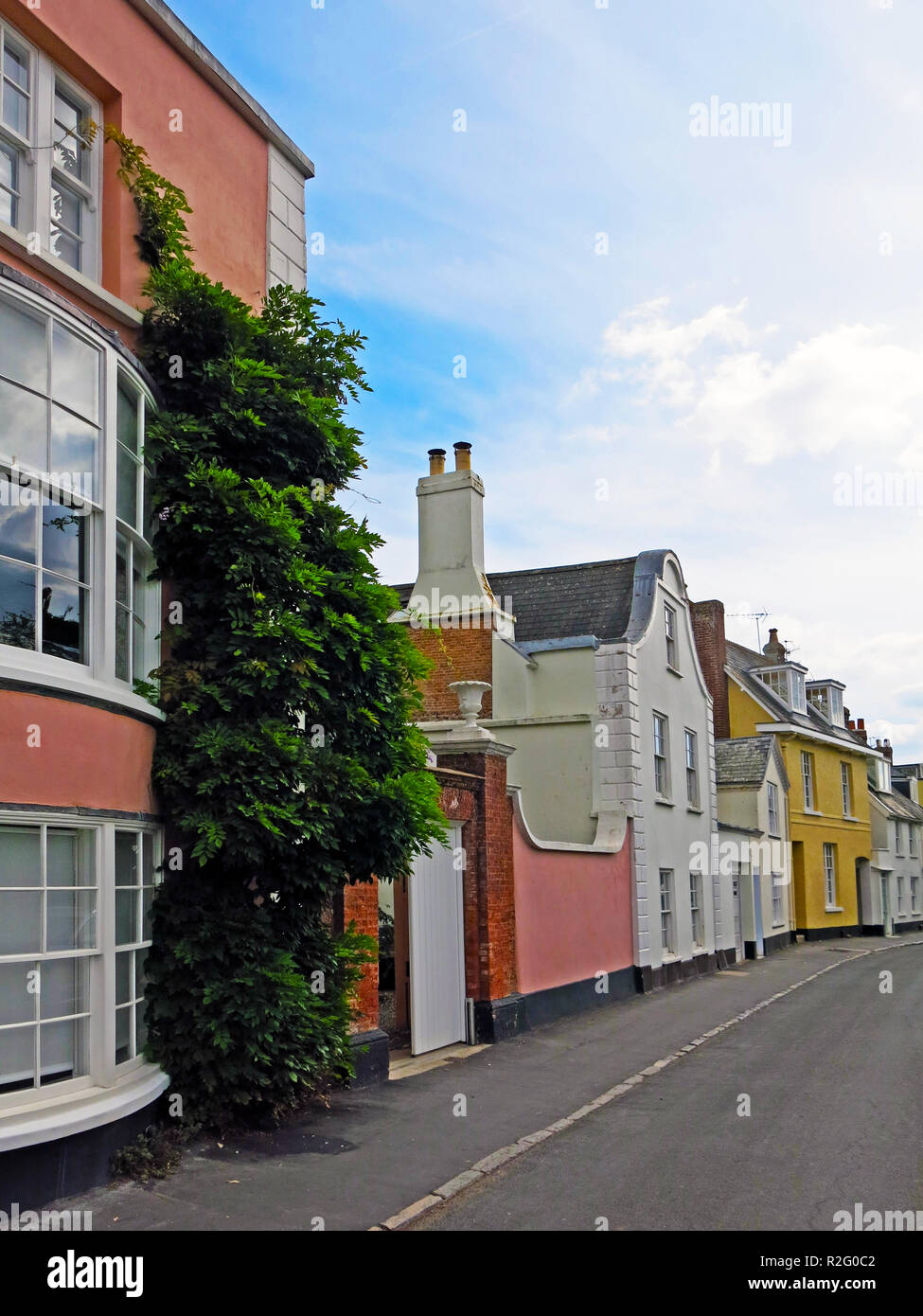 Many of the colourful houses in The Strand have the distinctive rounded ...