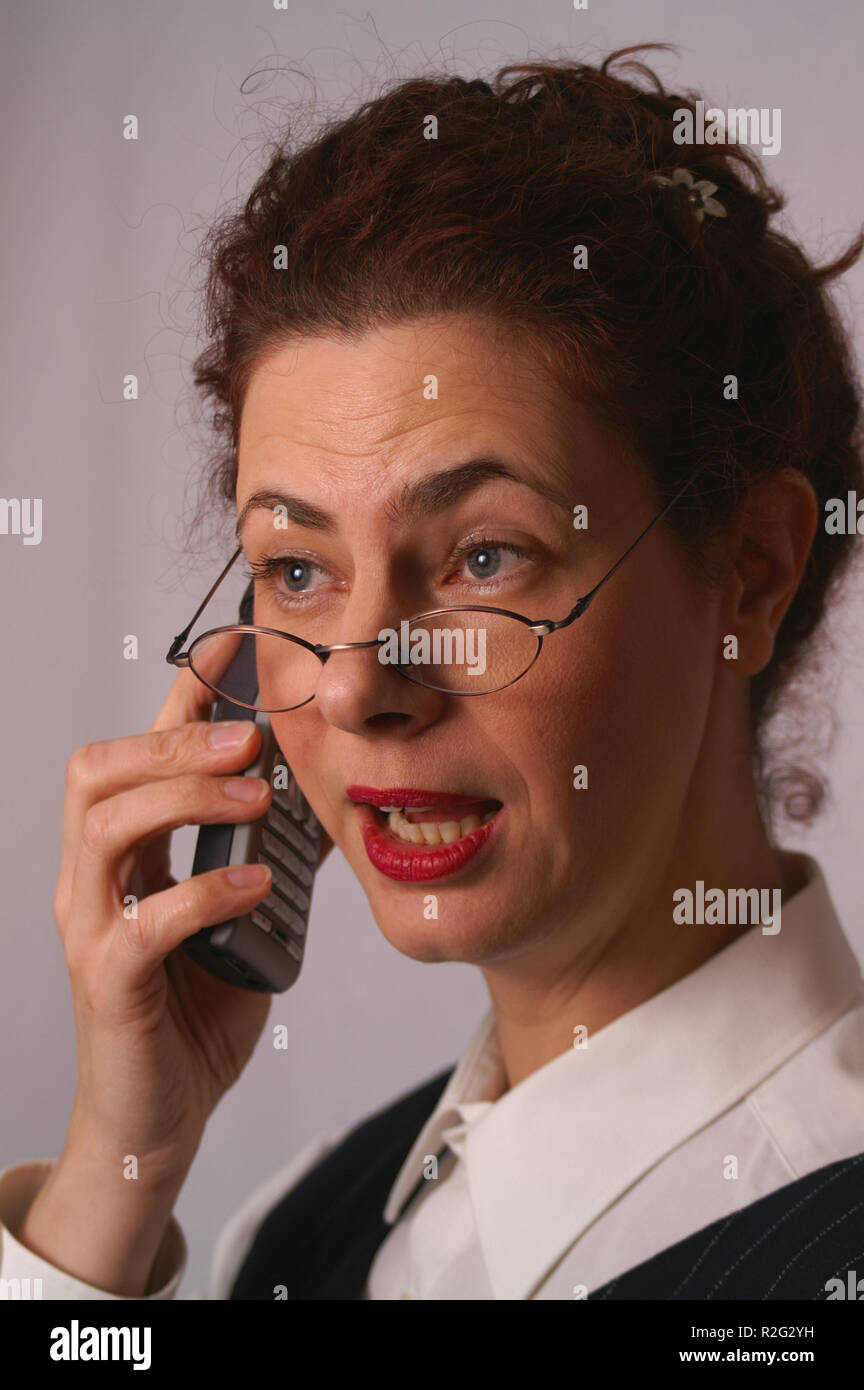 on the phone Stock Photo - Alamy