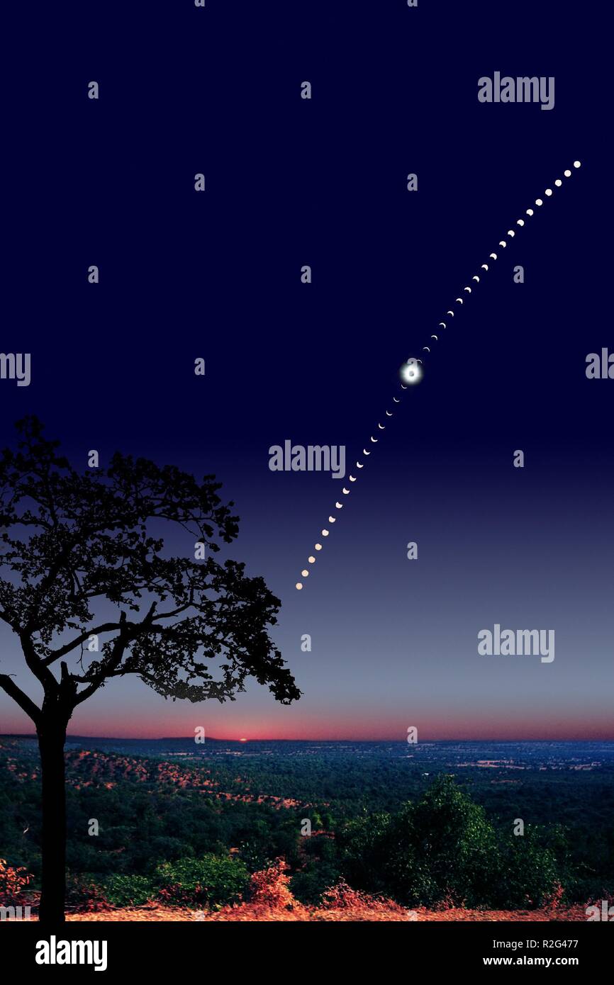 series in total eclipse 2001 Stock Photo - Alamy