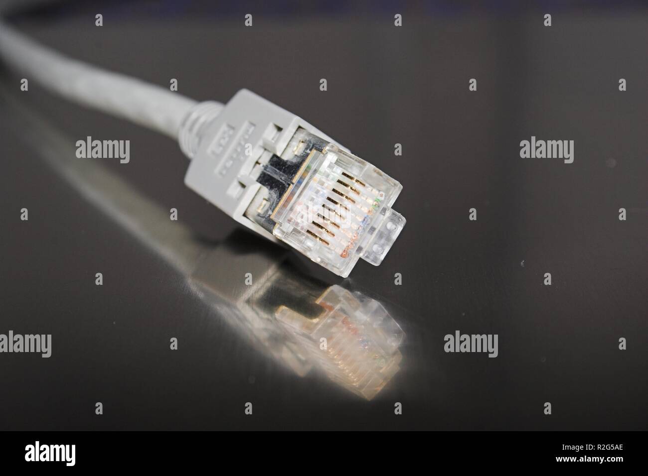 network cables macro 2 Stock Photo - Alamy