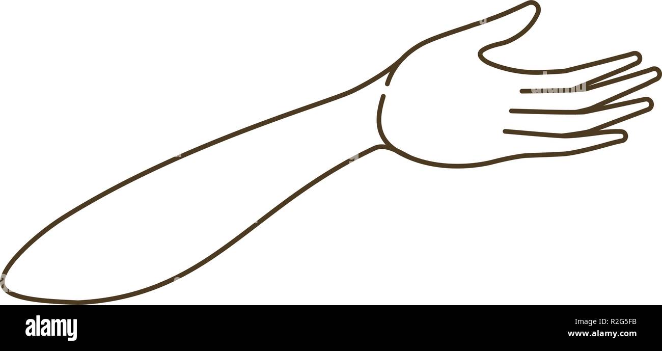 forearm with open hand avatar character Stock Vector Image & Art - Alamy