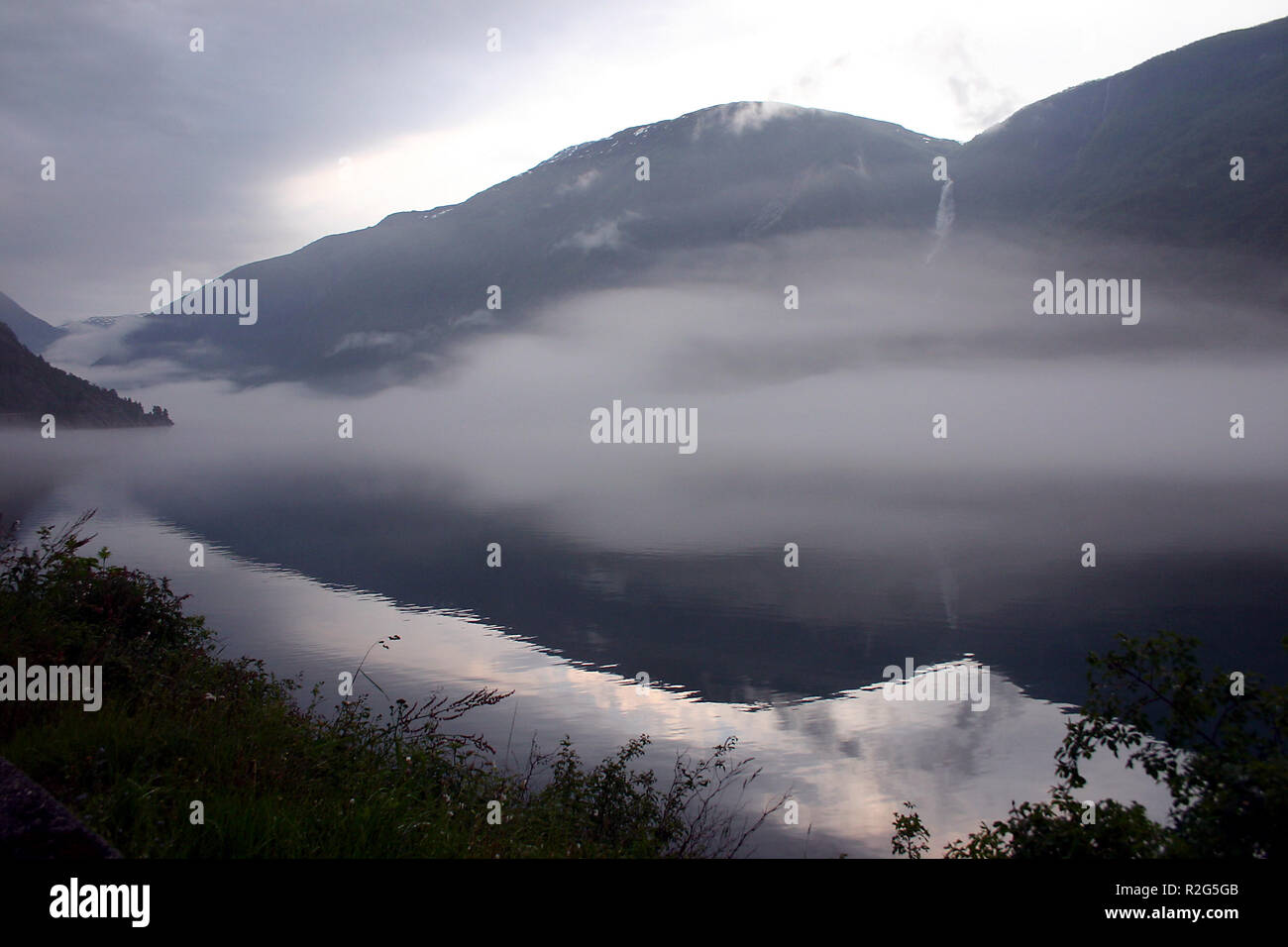evening mood at fjord-1 Stock Photo - Alamy