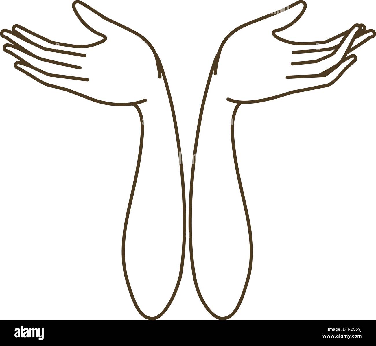 open hands receiving avatar character Stock Vector Image & Art - Alamy