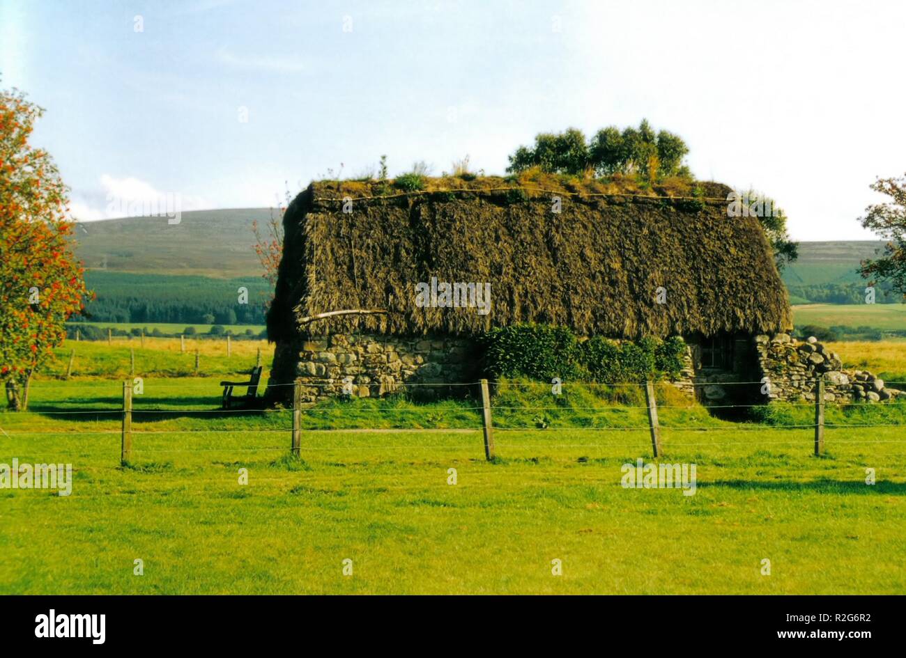 leanach cottage survived Stock Photo - Alamy
