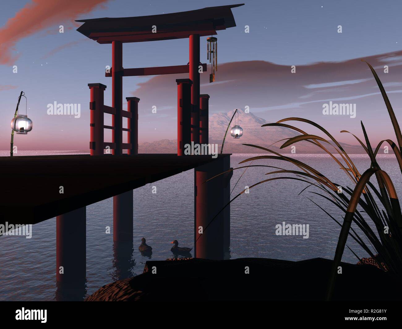 Feng shui gate entrance hi-res stock photography and images - Alamy