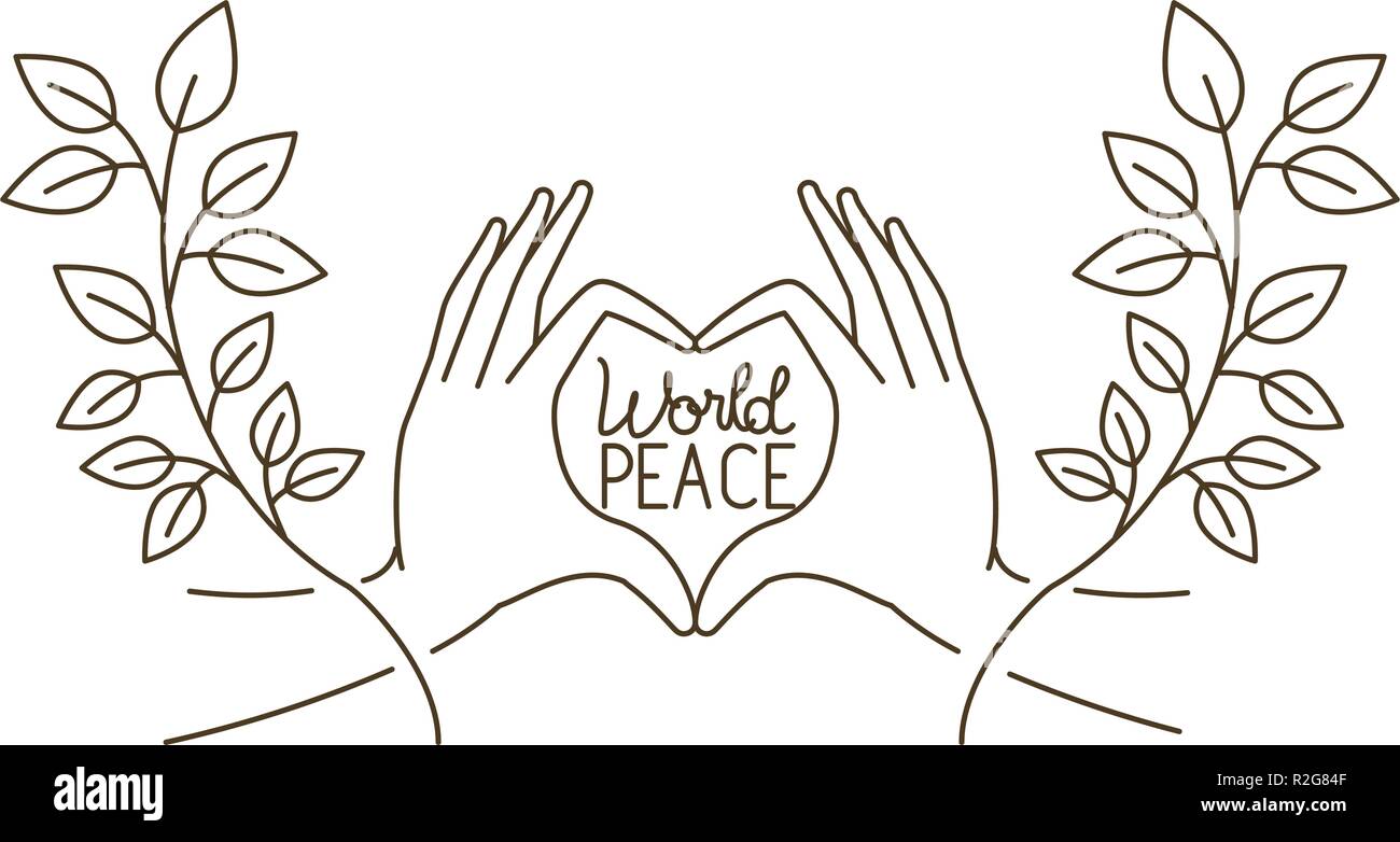 hands forming a symbol of heart and world peace avatar character Stock ...