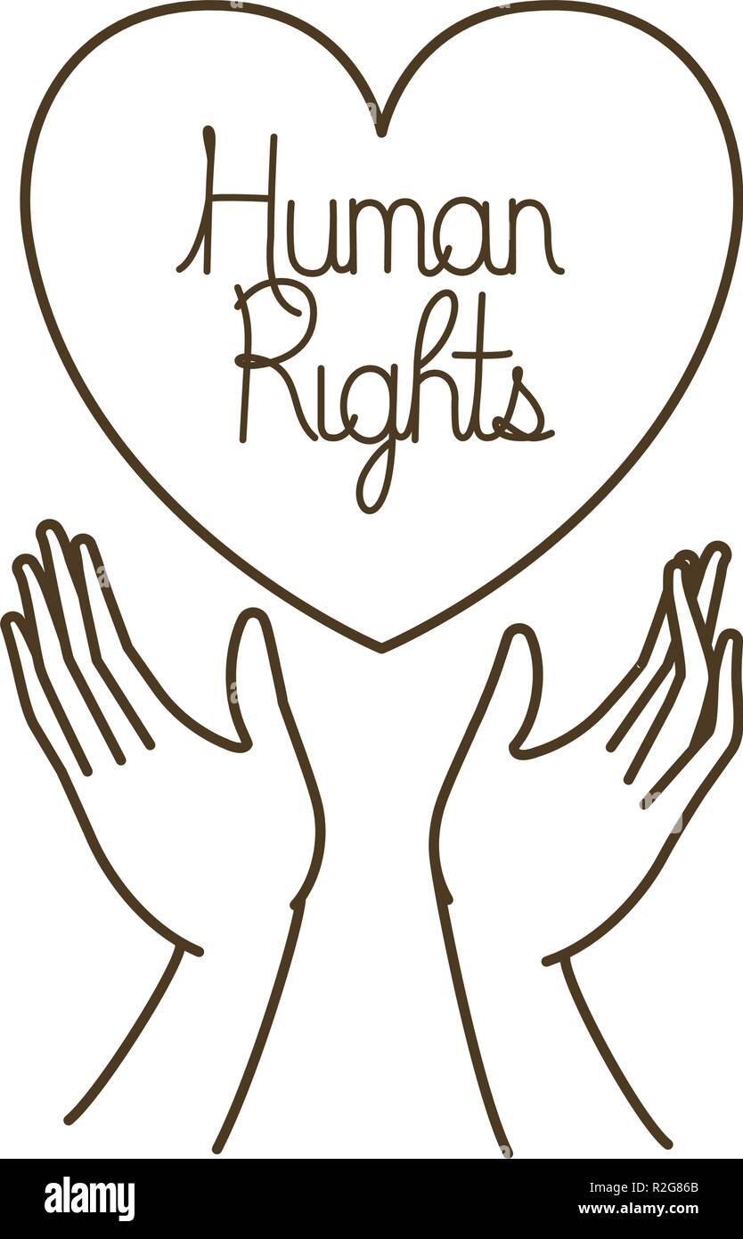Open hands with human rights symbol Stock Vector Image & Art - Alamy